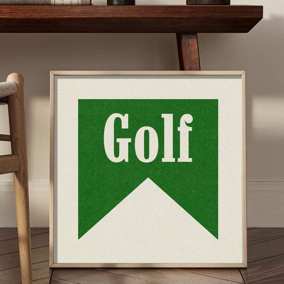 Golf Poster Wall Decor Art Print Square Typography Art Poster for ...