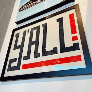 Y'all Typography Wall Art Poster Letterpress Style Art Print for Living ...