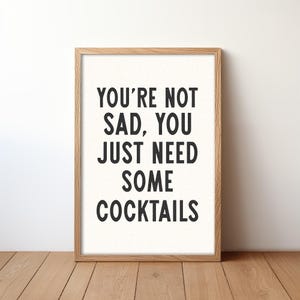 Funny Bar Sign Cocktail Wall Art Home Bar Decor Drink Sign Kitchen Wall ...