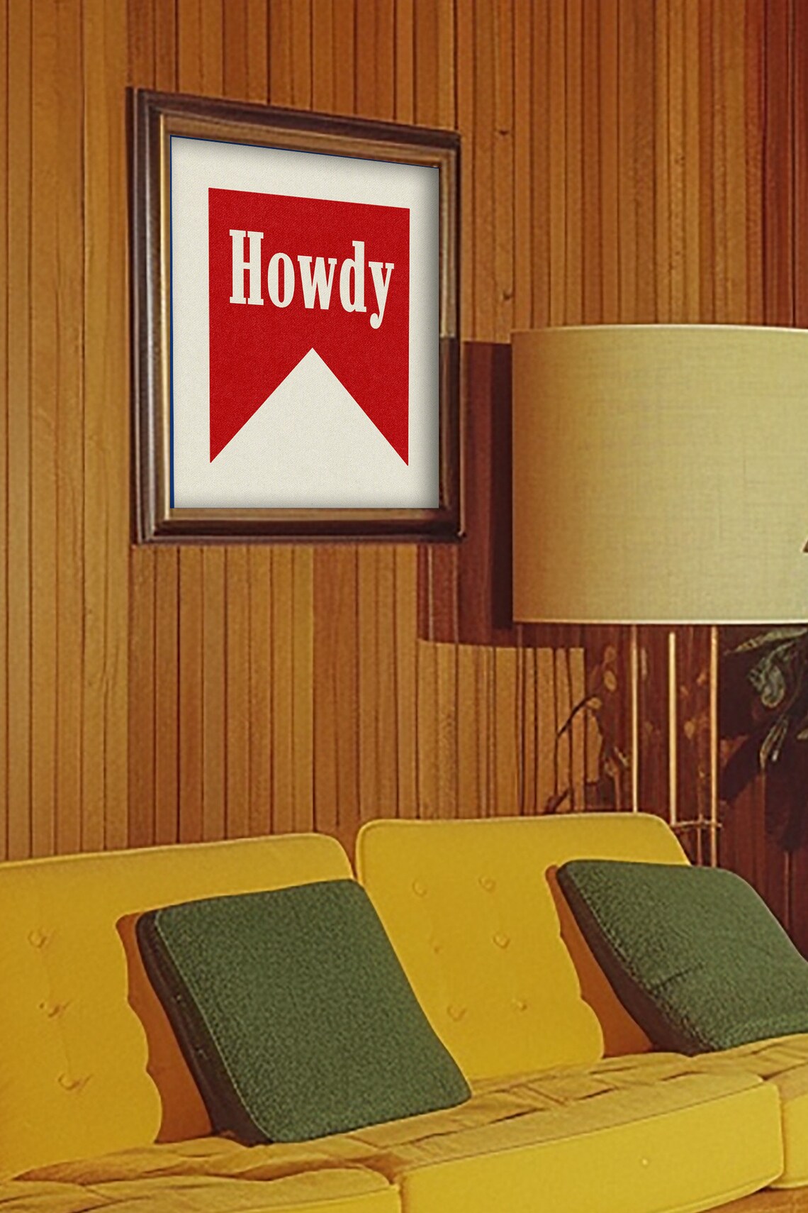 Howdy Poster Wall Decor Art Print Square Typography Art Poster for Dorm ...