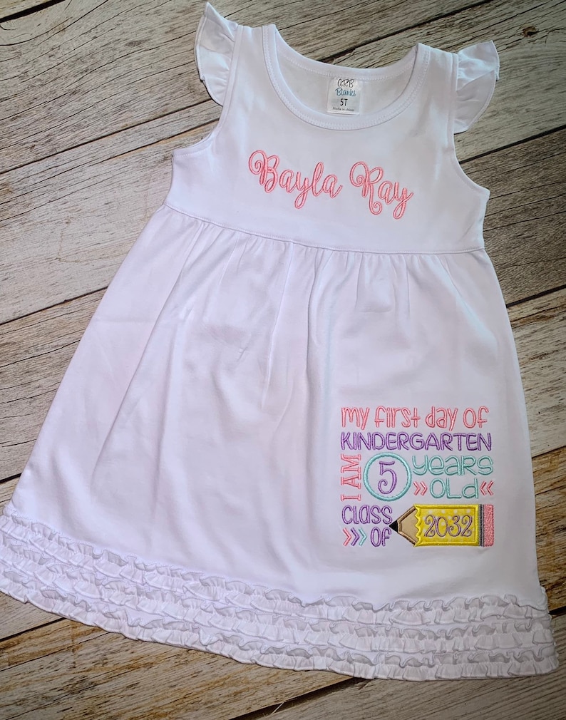 First Day of School Dress / Back to School / Kindergarten Dress / Class ...