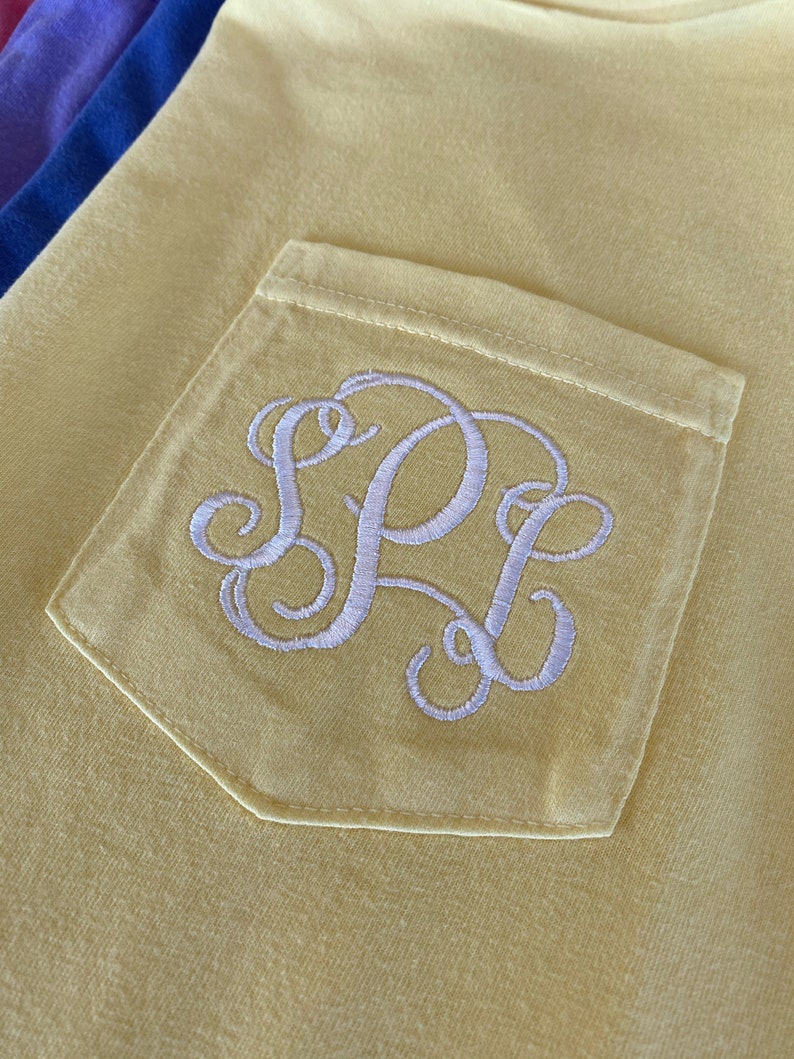 Monogram Shirt / Monogram Pocket Tee / Monogram Pullover / - Etsy