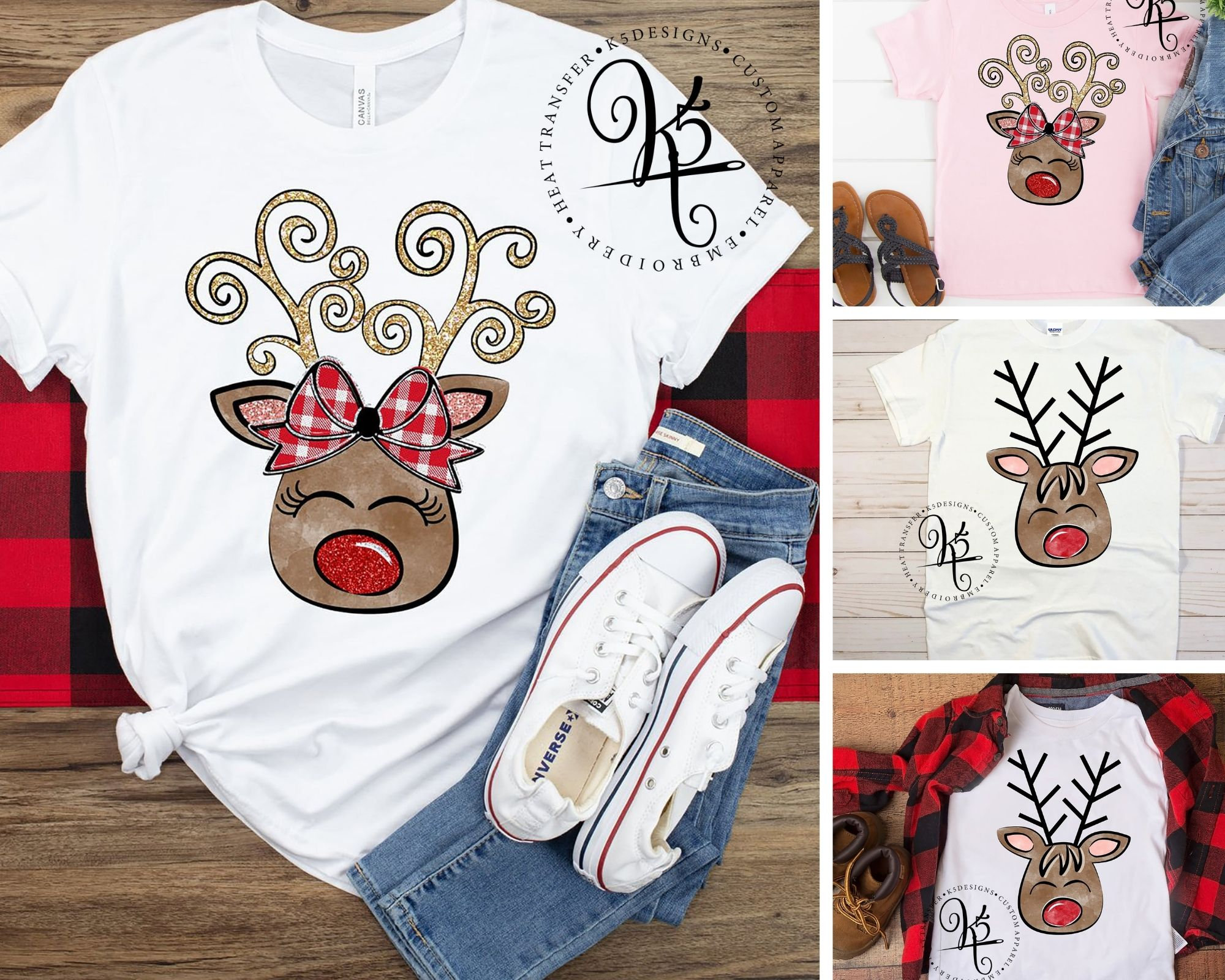 Christmas Reindeer Shirt / Family Matching Shirts / Reindeer | Etsy