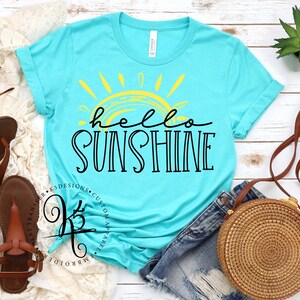 Hello Sunshine / Spring Tee / Bird Shirt / Springtime / Spring Lovers ...