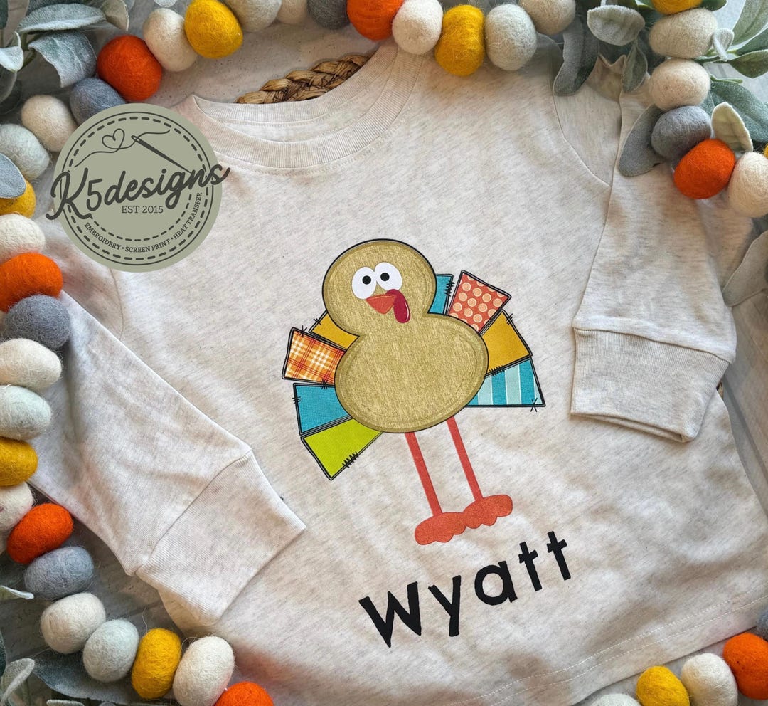 Boy Turkey Shirt / Personalized Thanksgiving Shirt / Fall Turkey / Kids ...