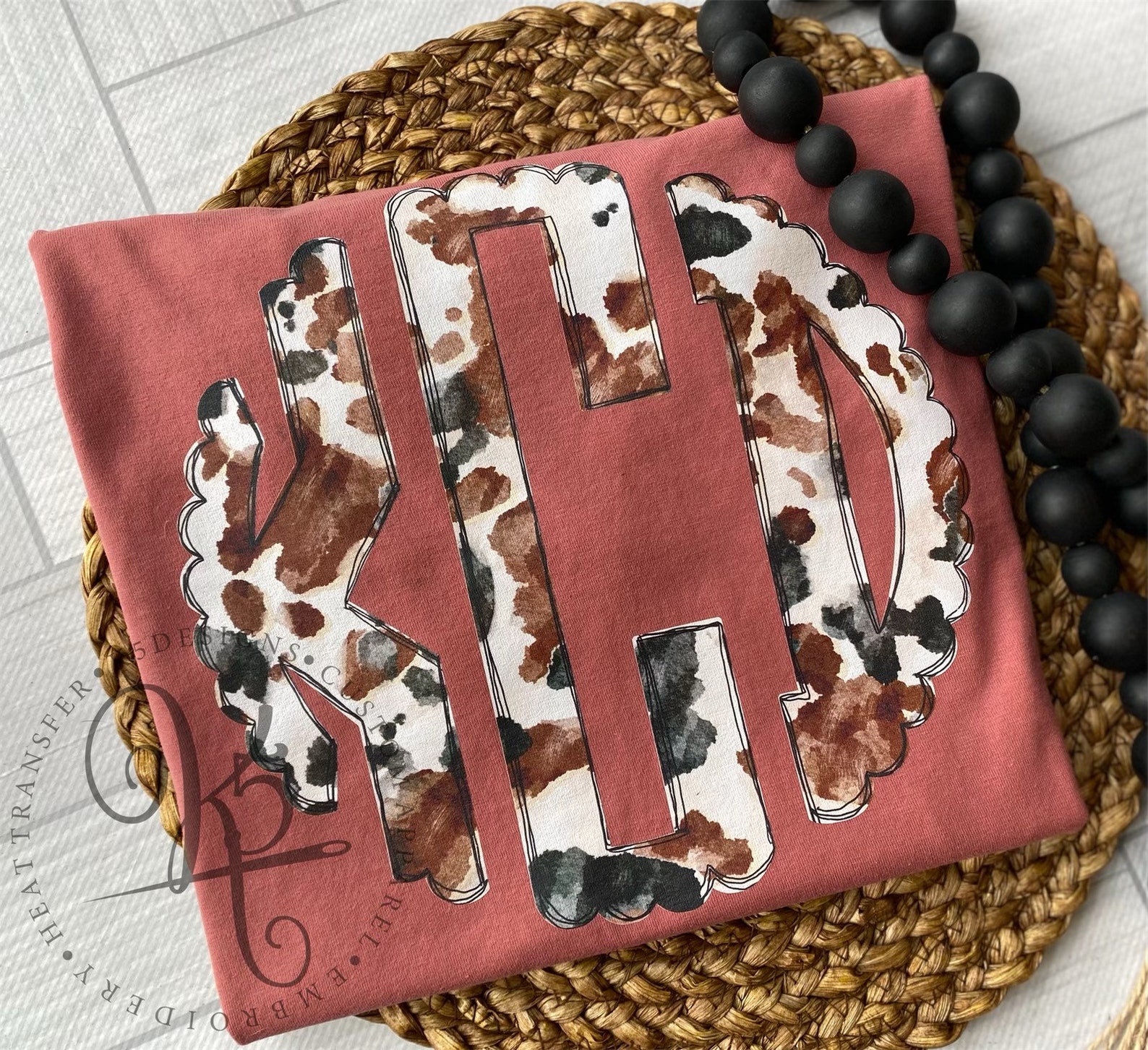 Cow Print Monogram Shirt / Monogram Tee / Monogram / Comfort Colors ...