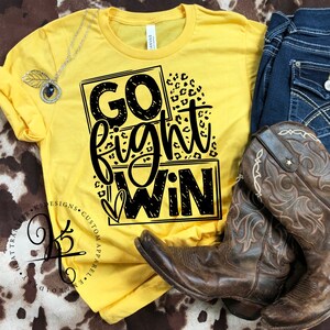 Go Fight Win / Football / Game Day Shirt / Leopard / Ball Mom ...