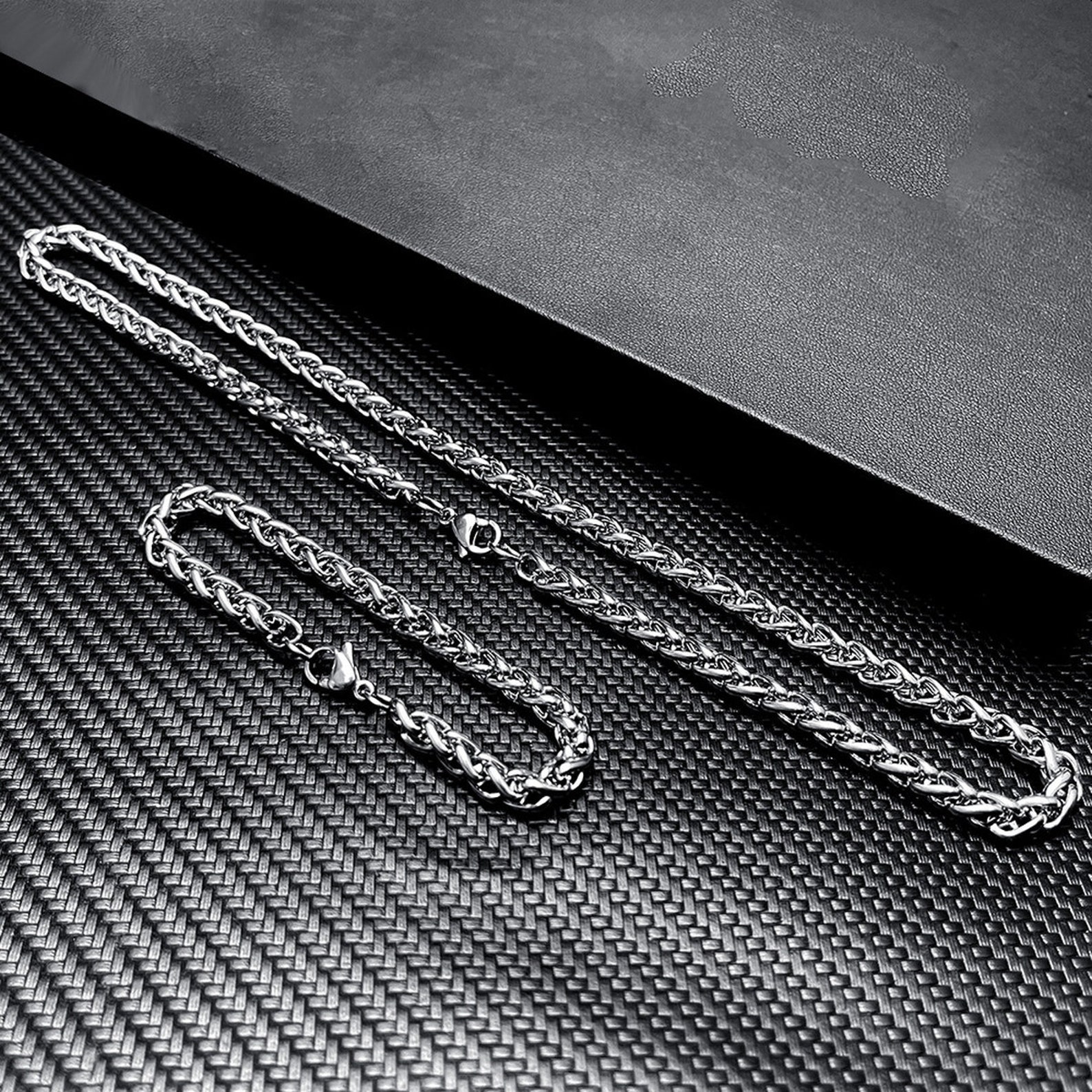 Bracelet Anklet Stainless Steel Wheat Link Chain. 3mm 4.5 - Etsy