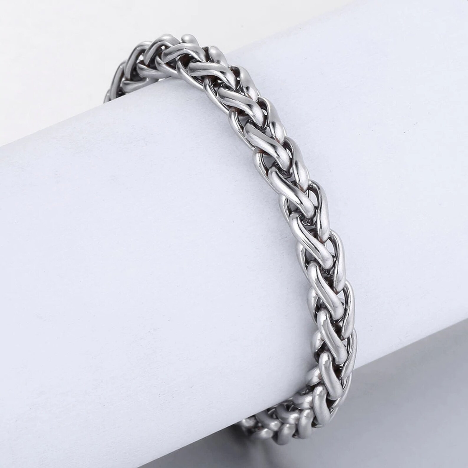 Bracelet Anklet Stainless Steel Wheat Link Chain. 3mm 4.5 - Etsy