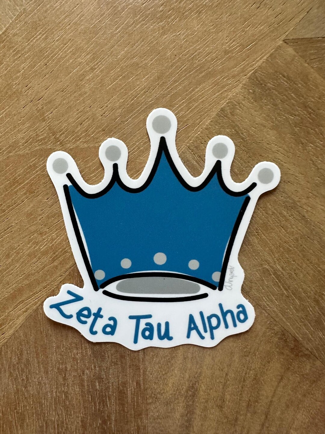 Zeta Tau Alpha Sorority Crown Vinyl Die Cut Sticker - Etsy