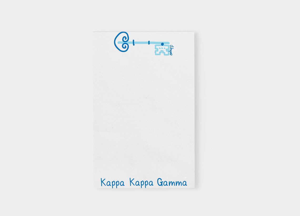 Kappa Kappa Gamma Key Sorority Notepad Officially Licensed - Etsy