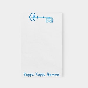 Kappa Kappa Gamma Key Sorority Notepad Officially Licensed - Etsy