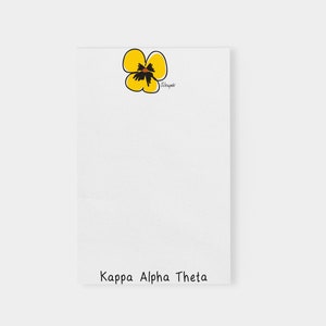 Kappa Alpha Theta Pansy Officially Licensed Notepad - Etsy