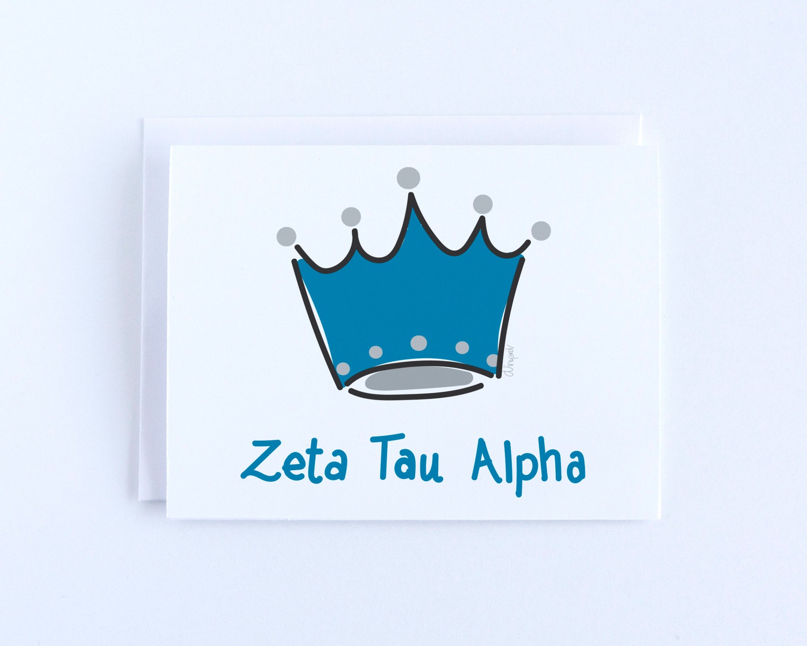 Zeta Tau Alpha Five Pointed Crown Notecard Set Officially Licensed - Etsy