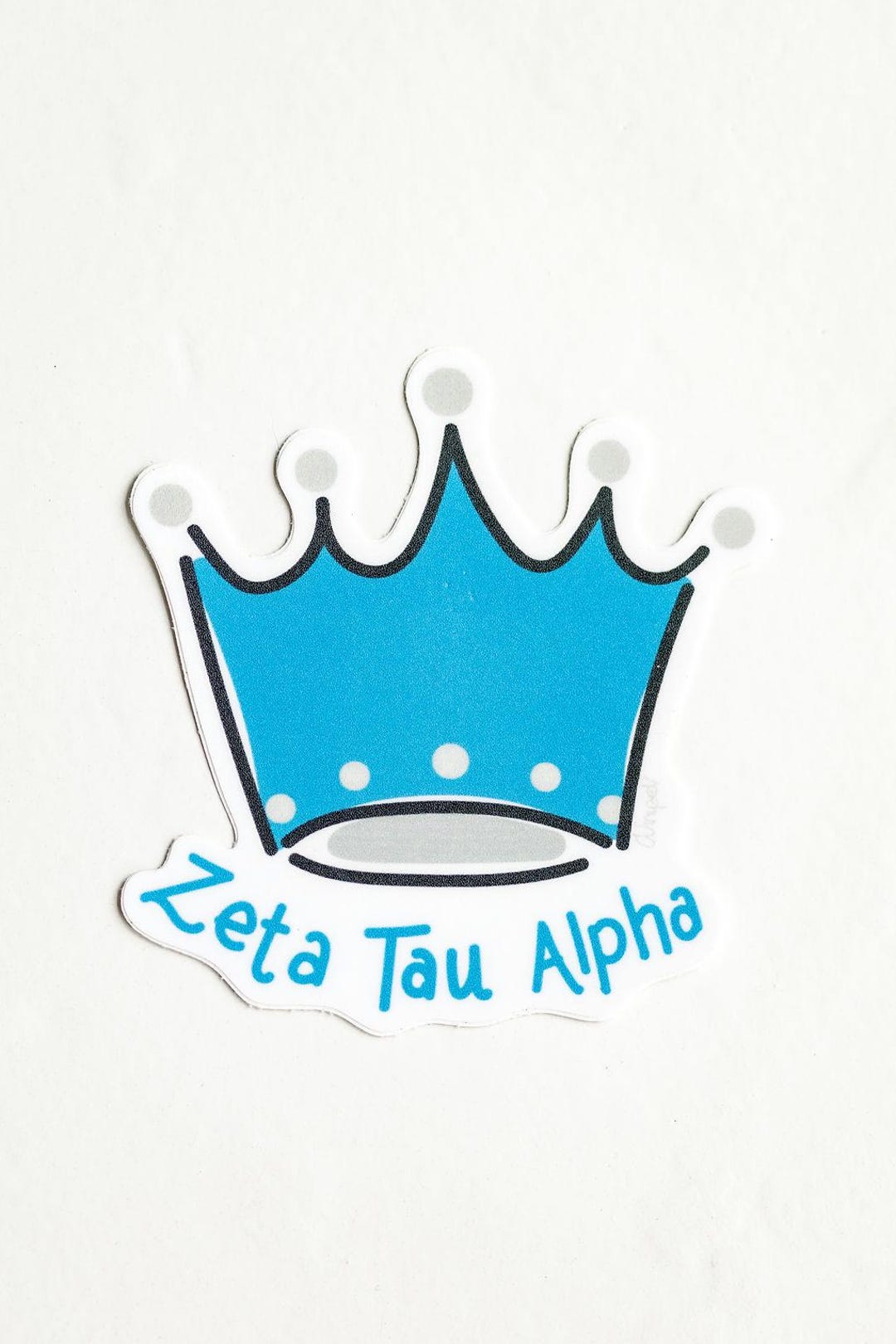 Zeta Tau Alpha Sorority Crown Vinyl Die Cut Sticker - Etsy