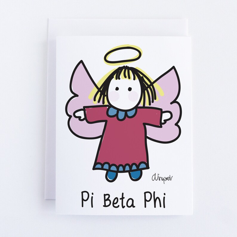 Pi Beta Phi Angel Sorority Notecard Sets Officially Licensed - Etsy
