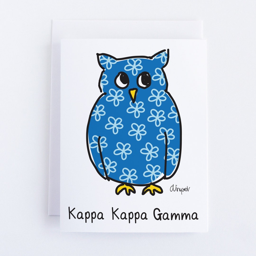 Kappa Kappa Gamma Owl Sorority Notecard Set Officially Licensed - Etsy