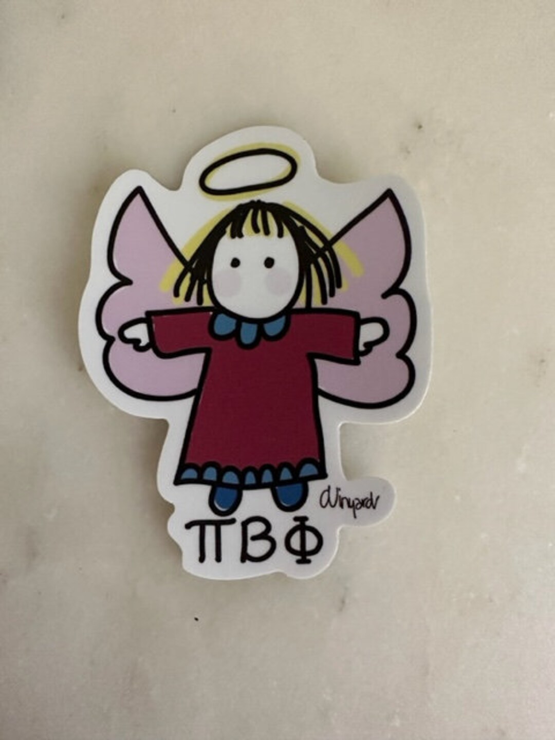 Pi Beta Phi Sorority Angel Die Cut Sticker - Etsy