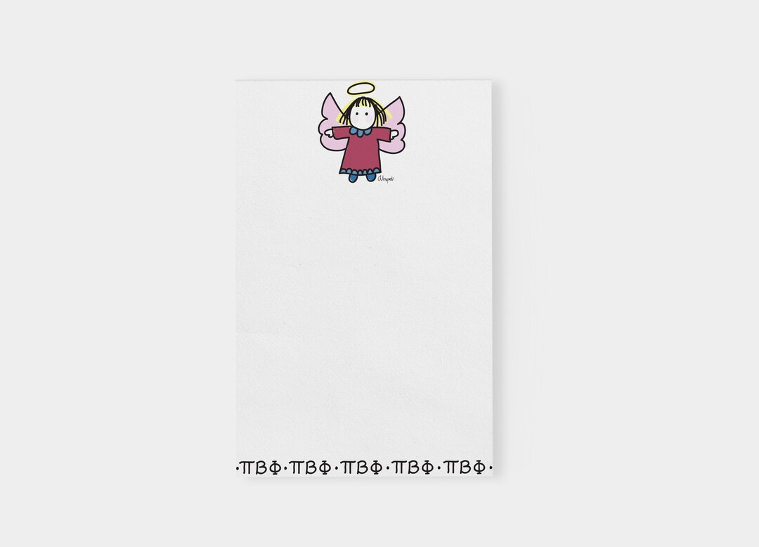 Pi Beta Phi Angel With Greek Letters Officially Licensed Notepad - Etsy
