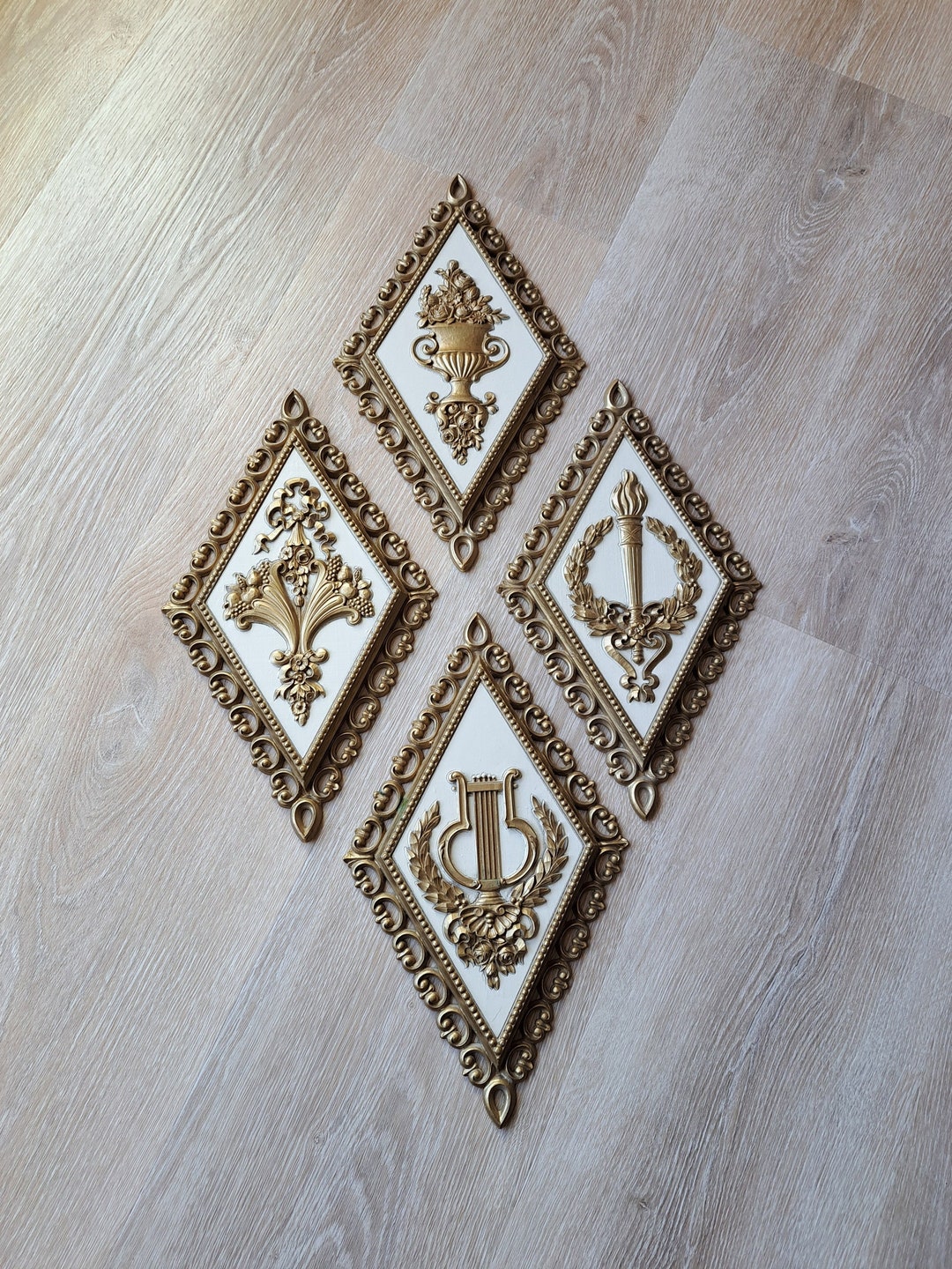 Vintage MCM Diamond Shaped Dart Industries Hollywood Regency Wall Art ...