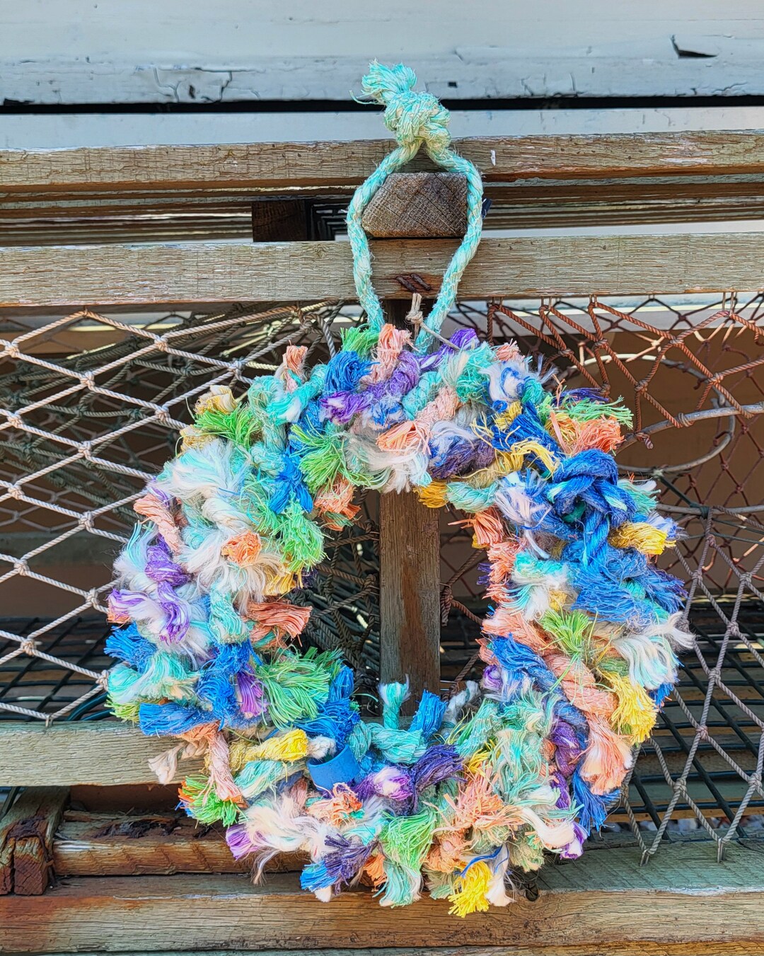 Lobster Rope Wreath- Handcrafted in Maine From 100% Reclaimed Lobster ...