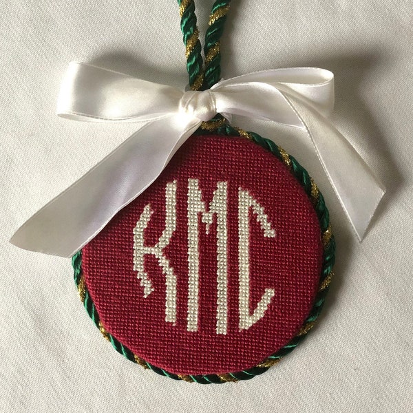 Monogram Needlepoint - Etsy