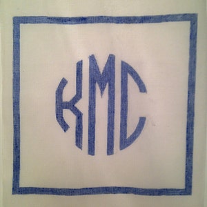 Custom Monogram Needlepoint Canvas - Etsy