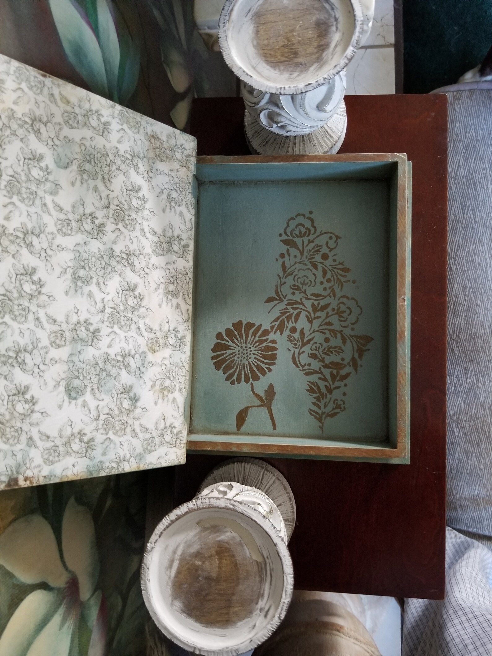 Hand Crafted Keepsake Box Decorative Box Decoupage Box Trinket Box ...