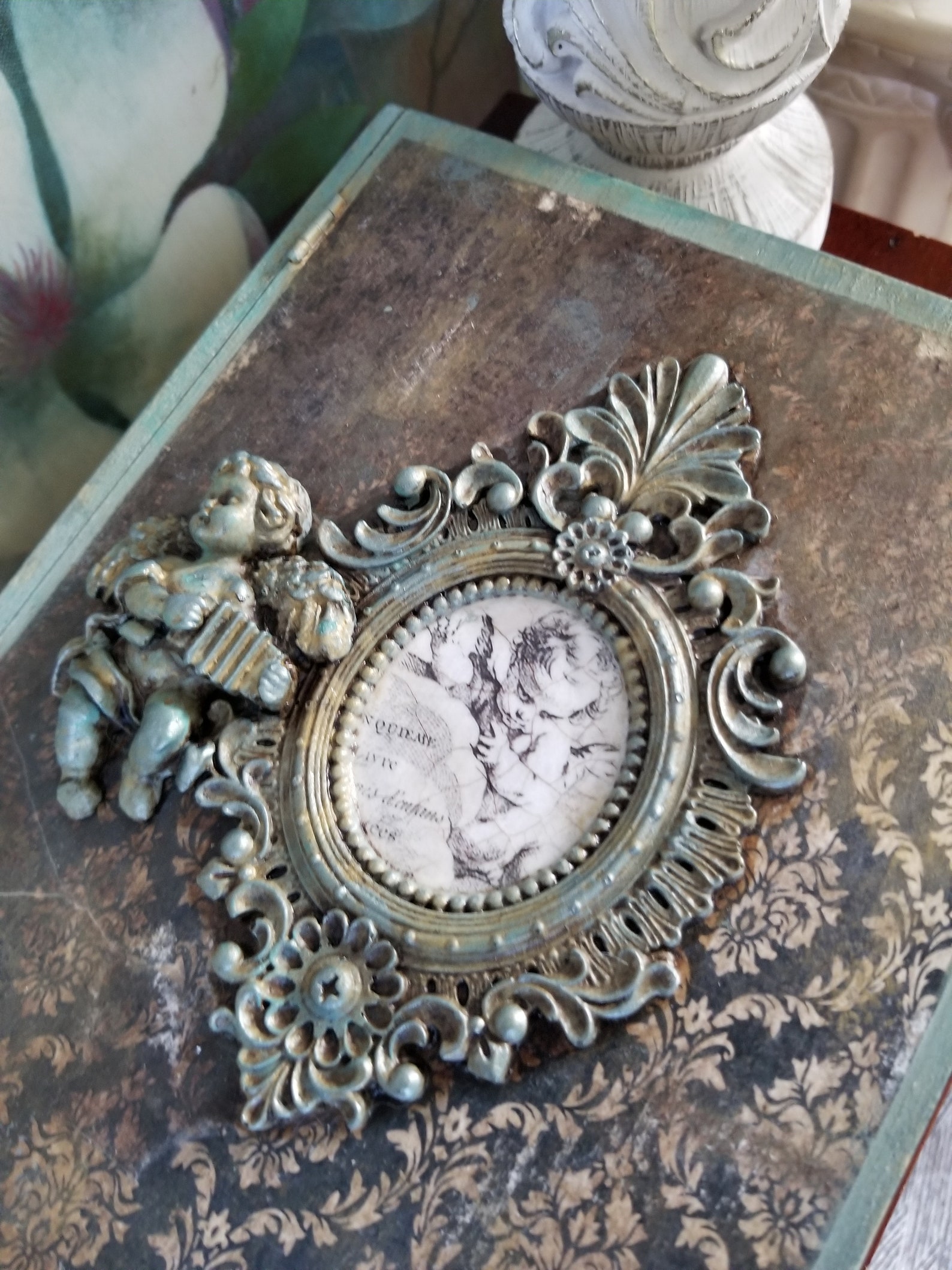 Hand Crafted Keepsake Box Decorative Box Decoupage Box Trinket Box ...