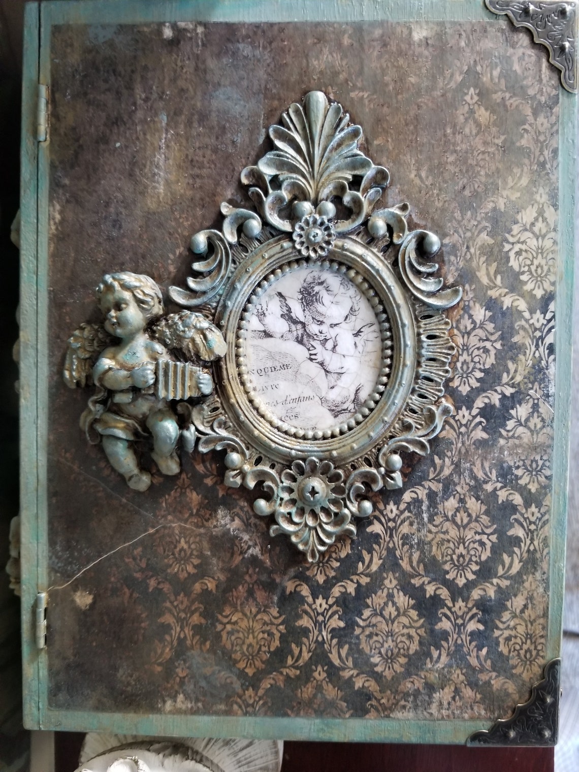 Hand Crafted Keepsake Box Decorative Box Decoupage Box Trinket Box ...