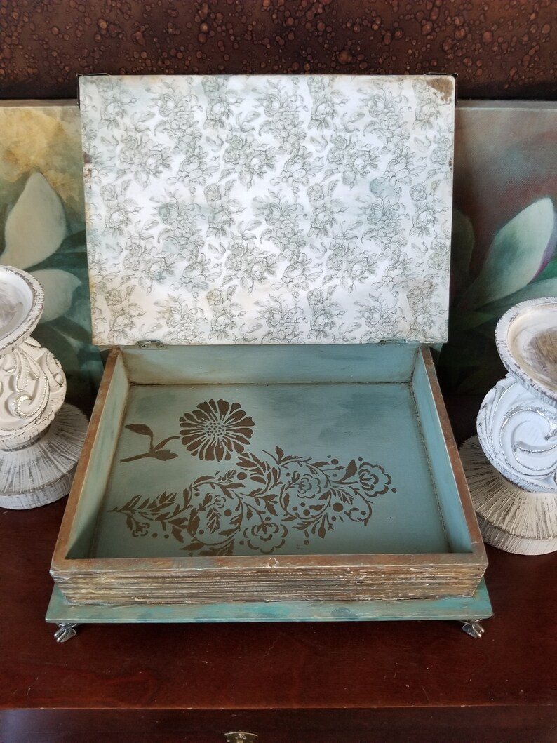 Hand Crafted Keepsake Box Decorative Box Decoupage Box Trinket Box ...