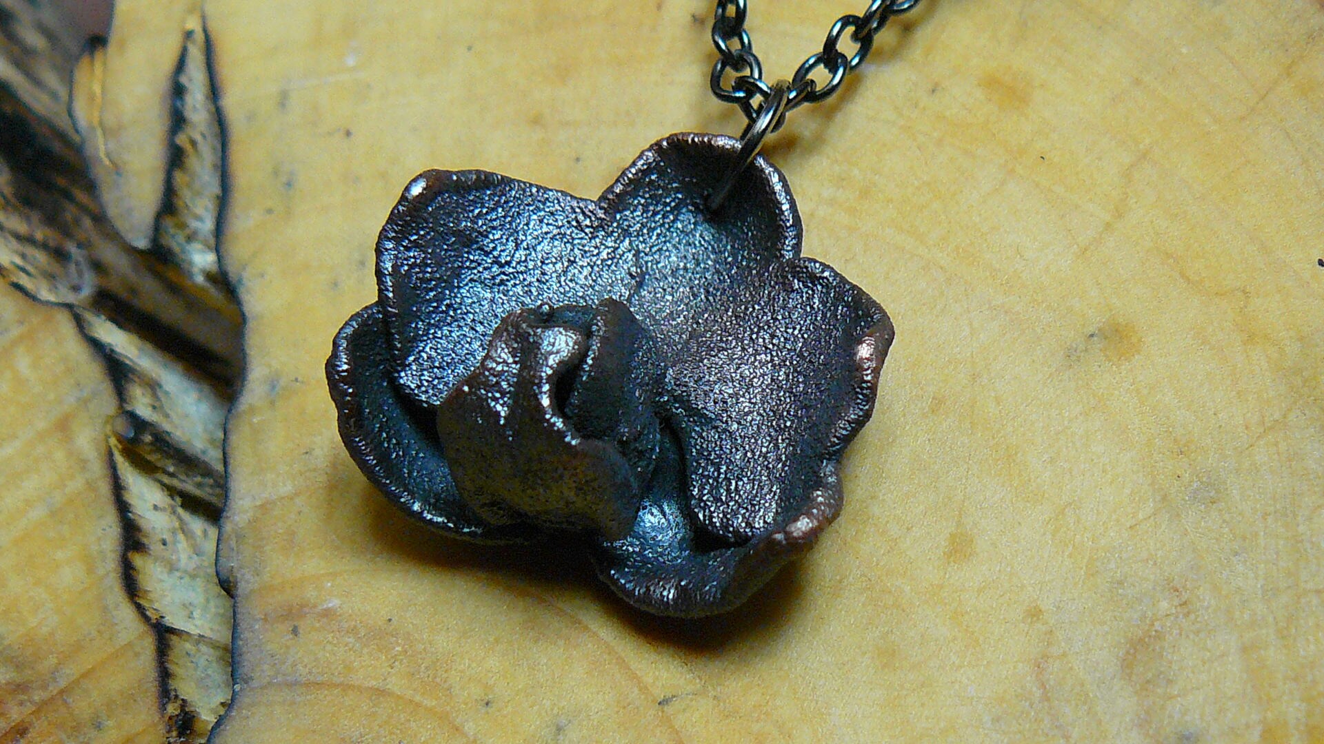 Black Orchid Necklace_real Orchid_natural Flower_electroformed | Etsy
