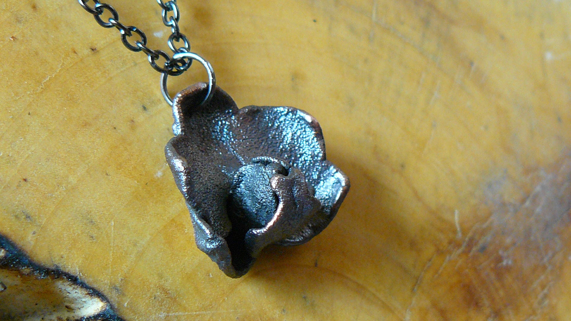 Black Orchid Necklace_real Orchid_natural Flower_electroformed - Etsy