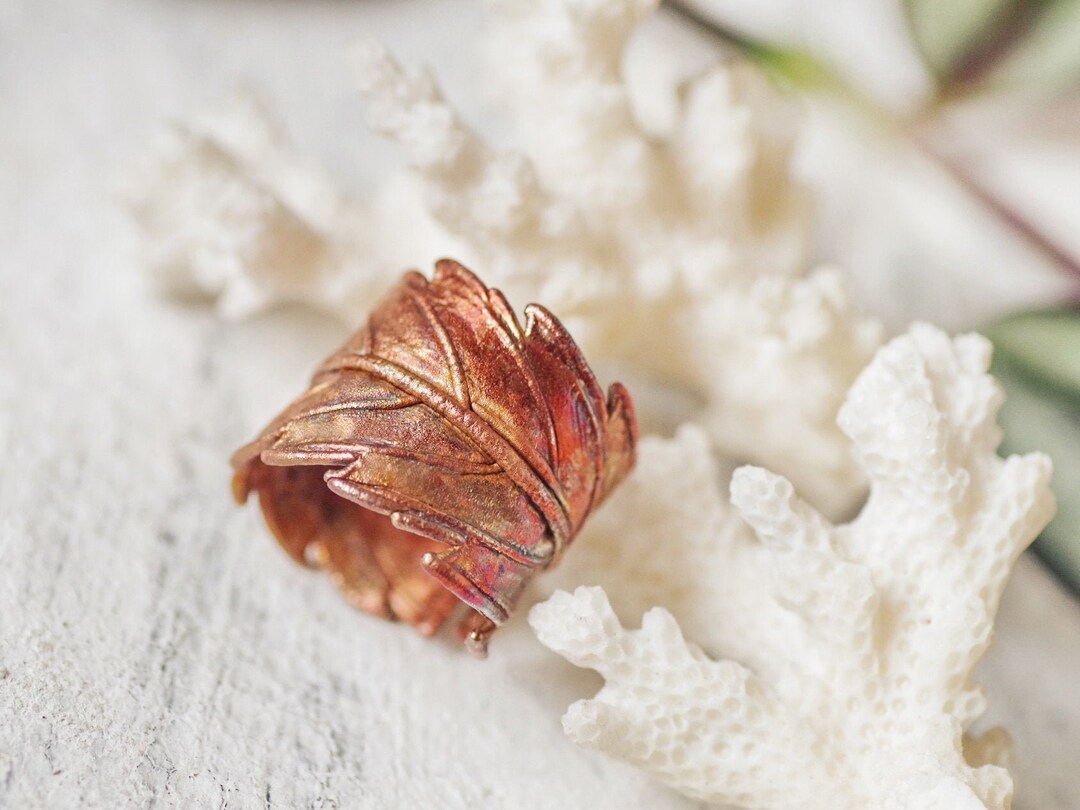 Electroformed Hemp Leave Ring, Genuine Hemp Leaf Ring, Natural Leave ...
