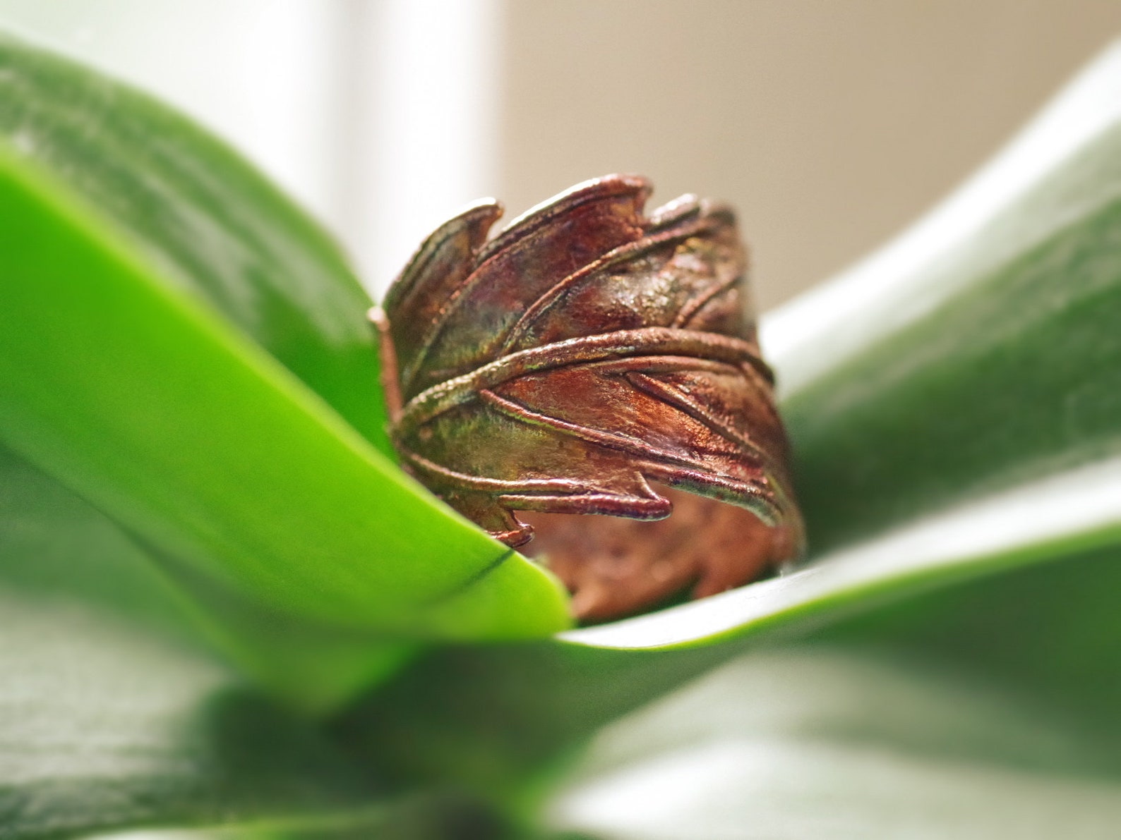 Electroformed Hemp Leave Ring Genuine Hemp Leaf Ring Natural - Etsy