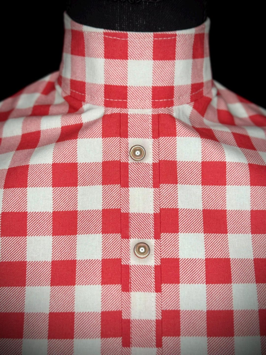 Petite Gingham Check Hunt Dickie - Etsy