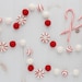 Peppermint Candy Garland - Red and White Garland - Felt Ball Garland ...