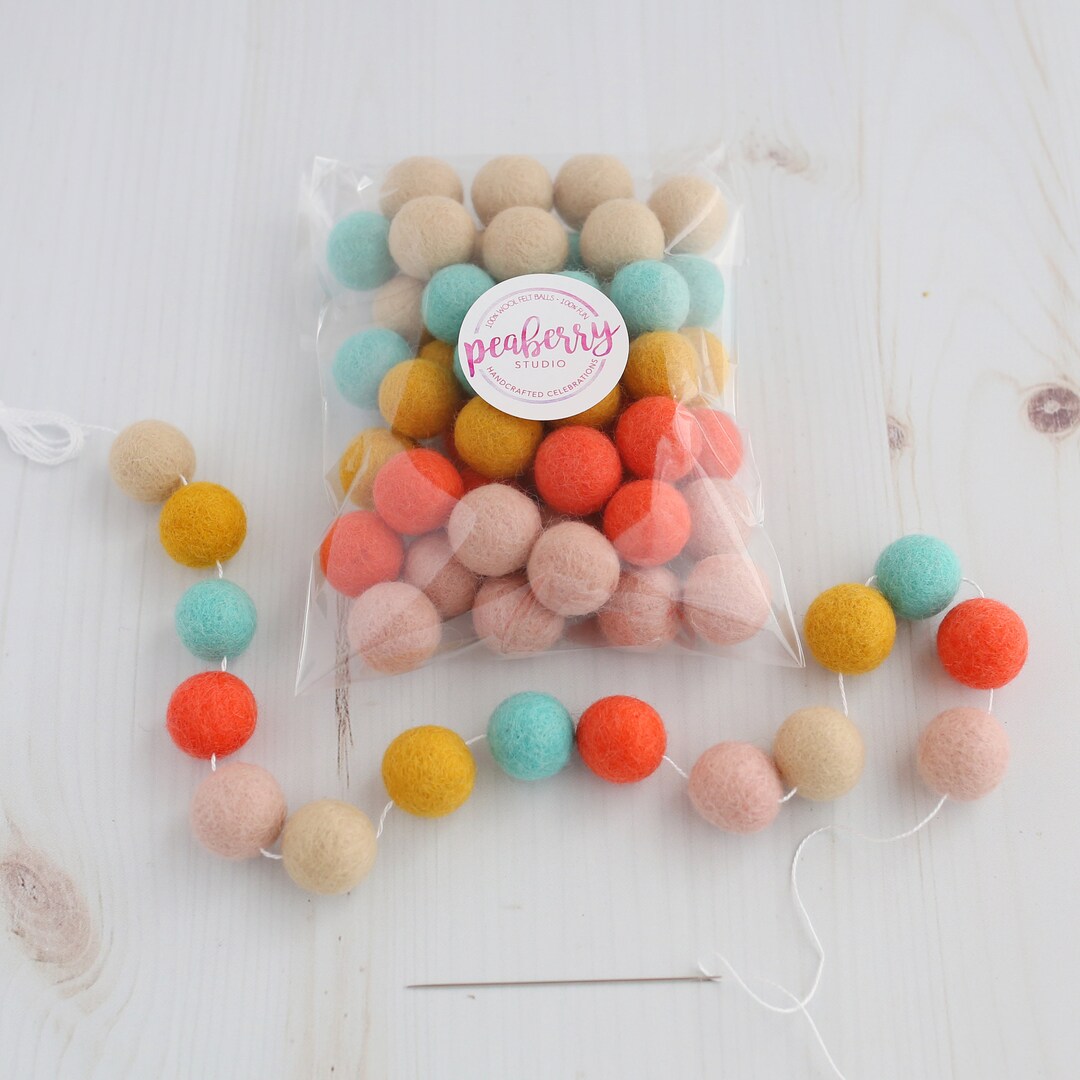 Felt Ball Kit - Felt Balls 2cm - Felt Balls Bulk - Loose Felt Balls ...