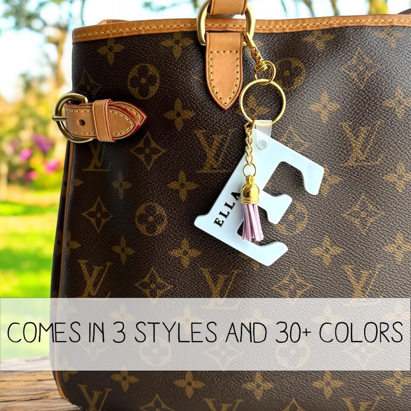 Initial Bag Charm - Etsy