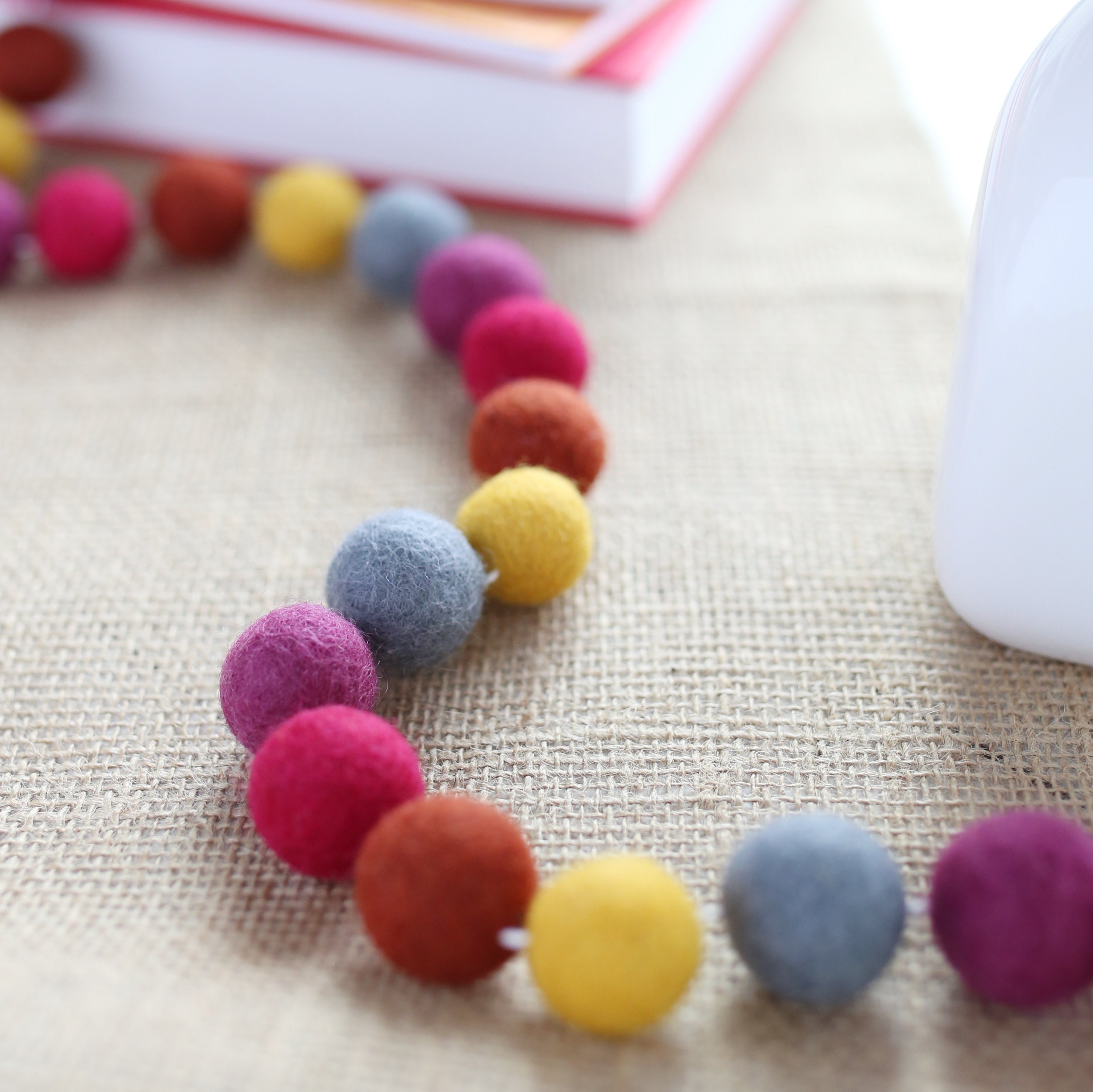 Fall Decor - Felt Ball Garland - Fall Decor - Fall Decorations - Pom ...