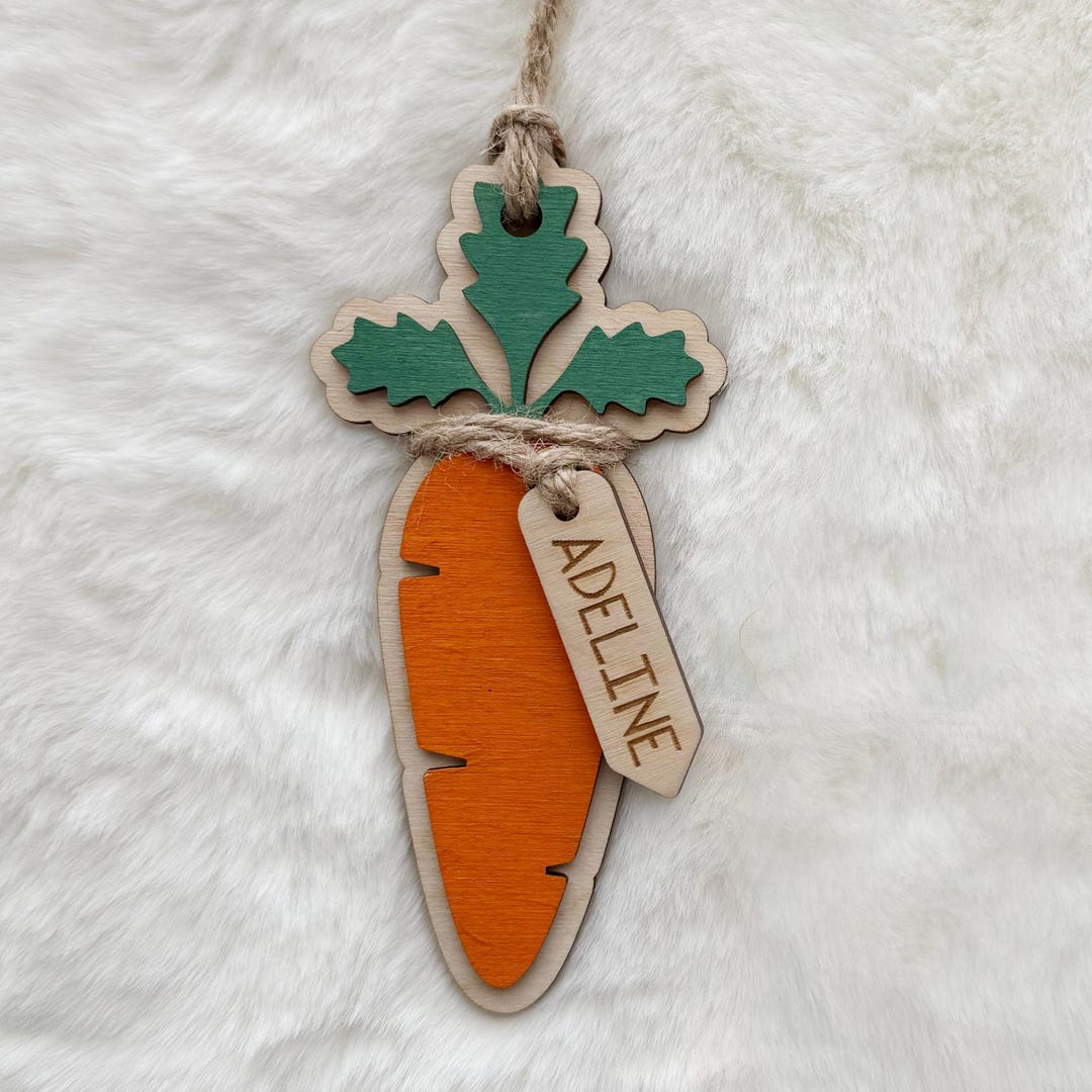 Easter Gift Tags - Carrot Name Tags - Personalized Easter Basket Tags ...