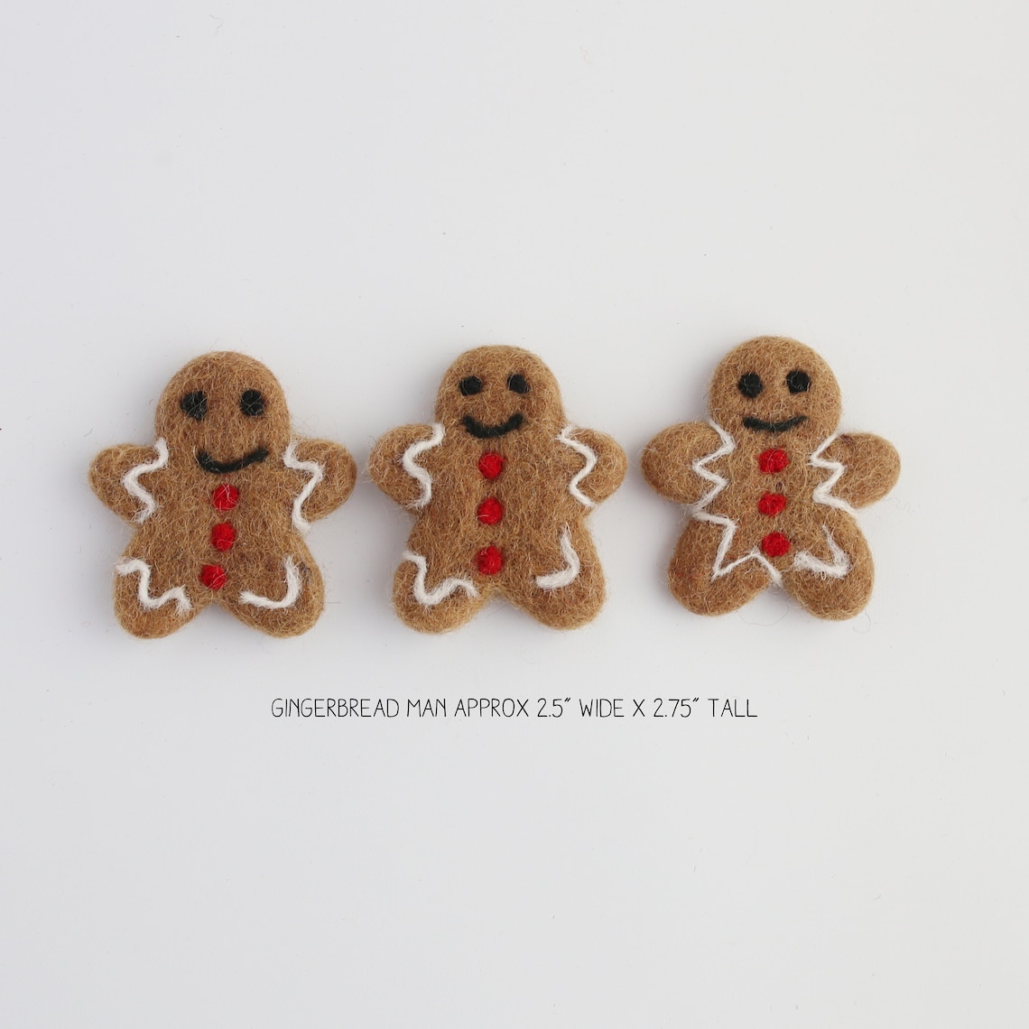 Felt Gingerbread Men Gingerbread Decor Holiday Garland Christmas Vase ...