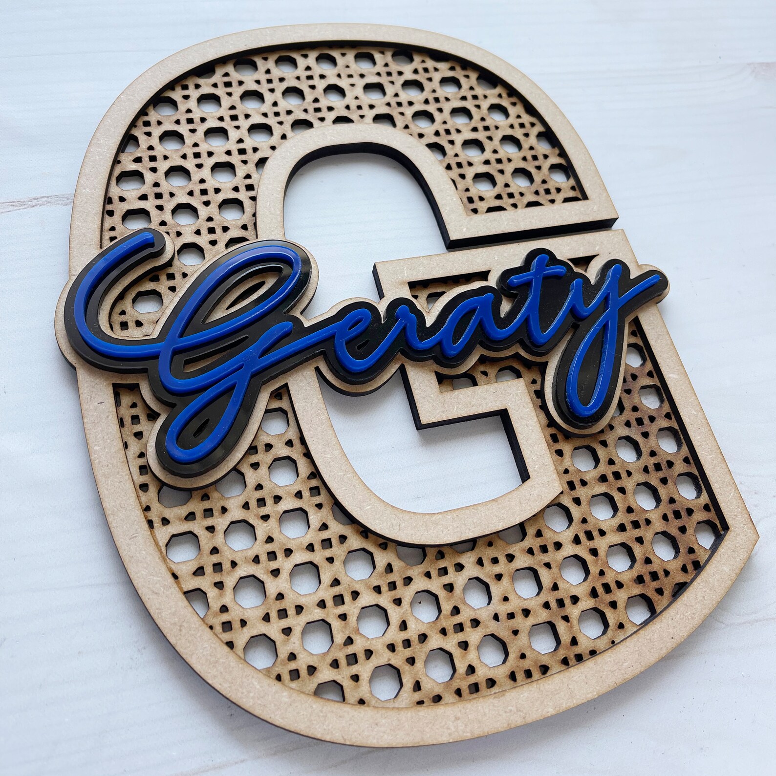 Blue Line Initial Thin Blue Line Decor Blue Line Name - Etsy