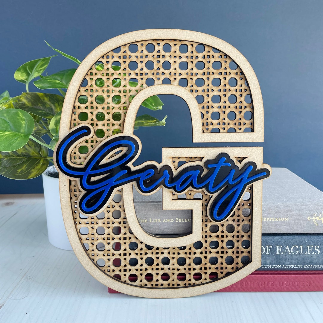 Blue Line Initial - Thin Blue Line Decor - Blue Line Name - Police Gift ...