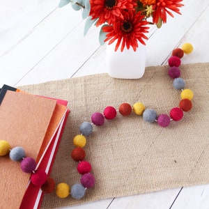 Fall Decor - Felt Ball Garland - Fall Decor - Fall Decorations - Pom ...