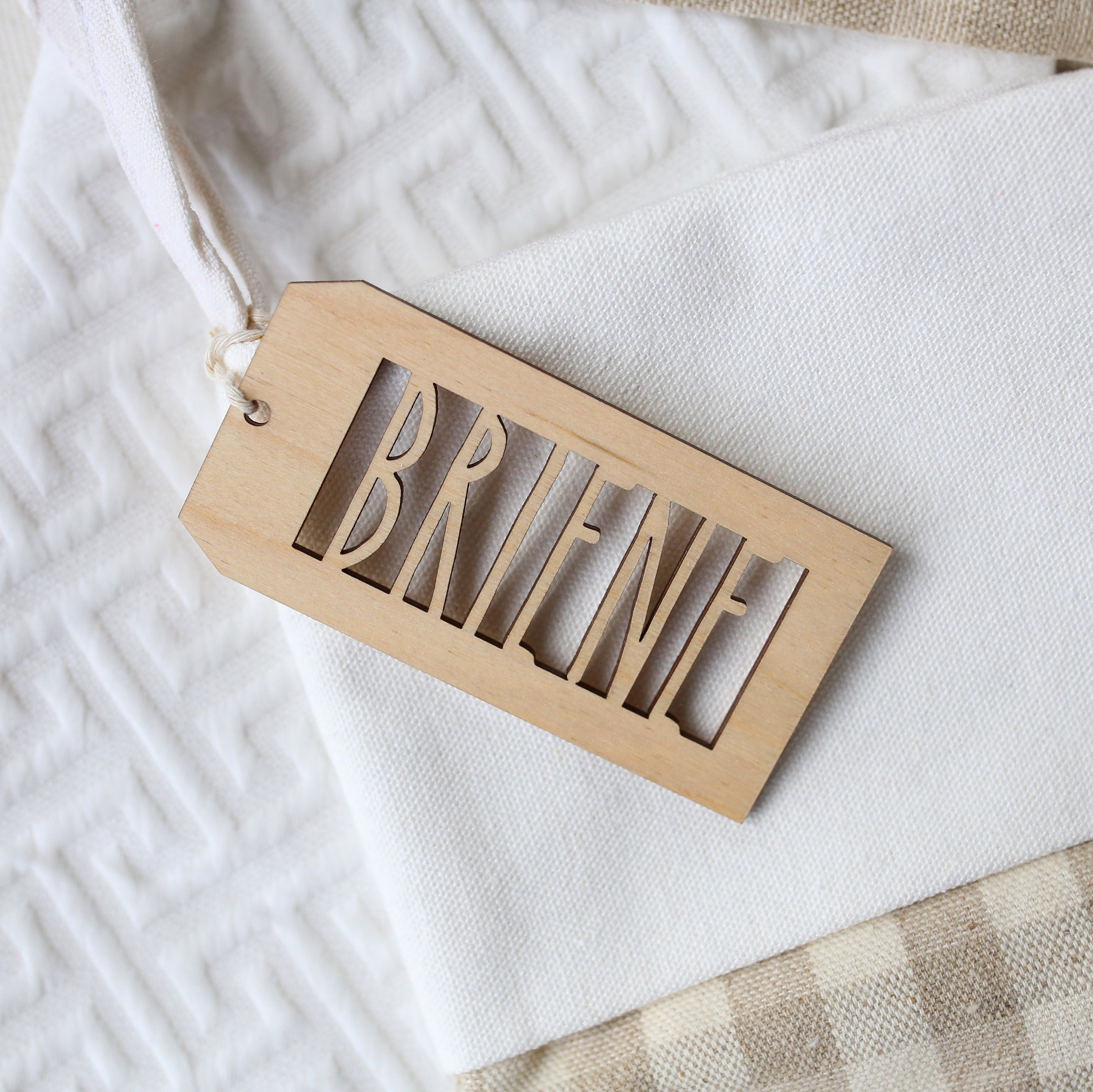 Personalized stocking tag Wood gift tag Name tags | Etsy