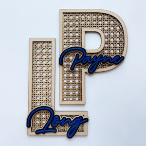 Blue Line Initial - Thin Blue Line Decor - Blue Line Name - Police Gift ...