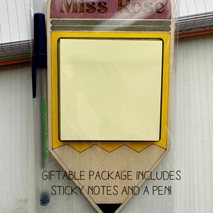 Teacher Gift - Teacher Sticky Note - Custom Teacher Gift - Sticky Note ...