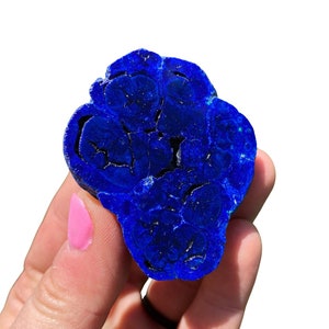 Azurite Crystal Blueberry - One Side Polished Azurite Malachite Stone ...