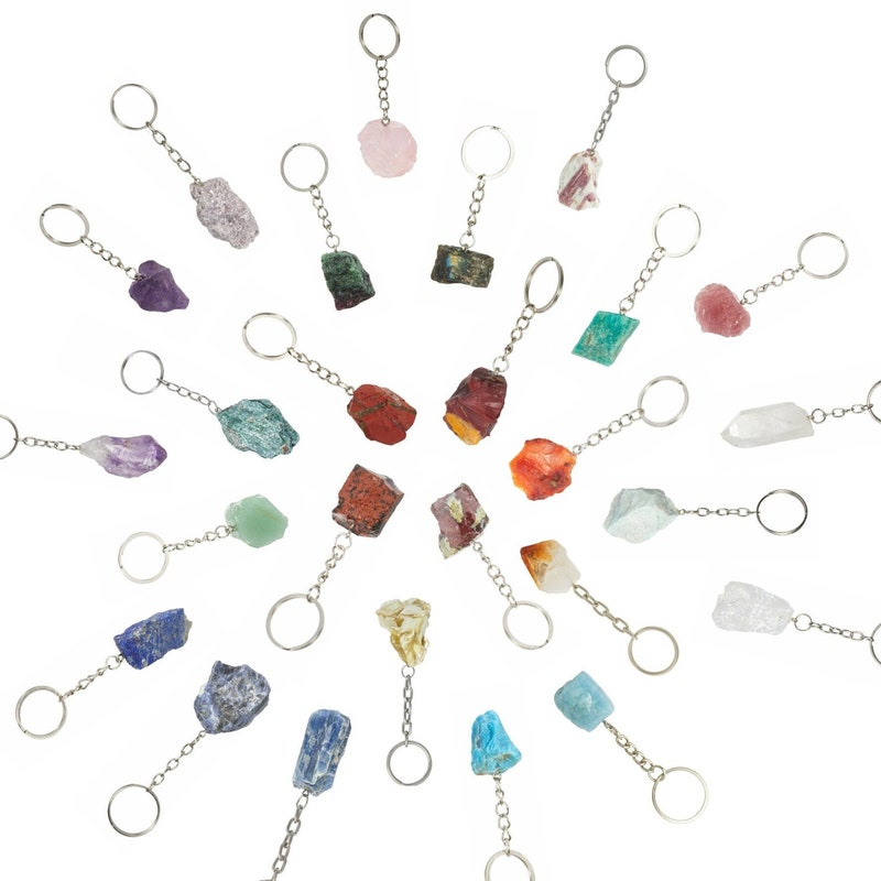Gemstone Keychain - Etsy